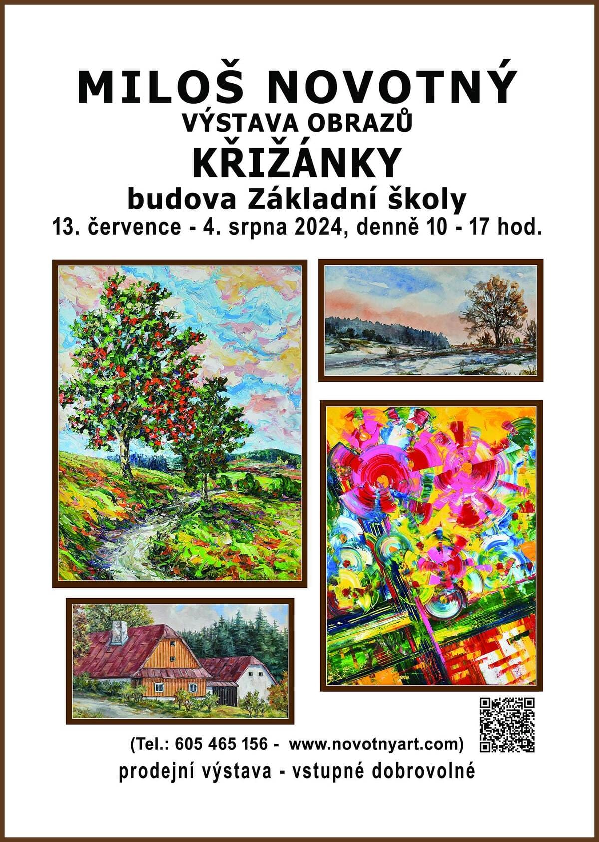 Miloš Novotný - Výstava obrazů 2024 - Žďárské Vrchy.cz